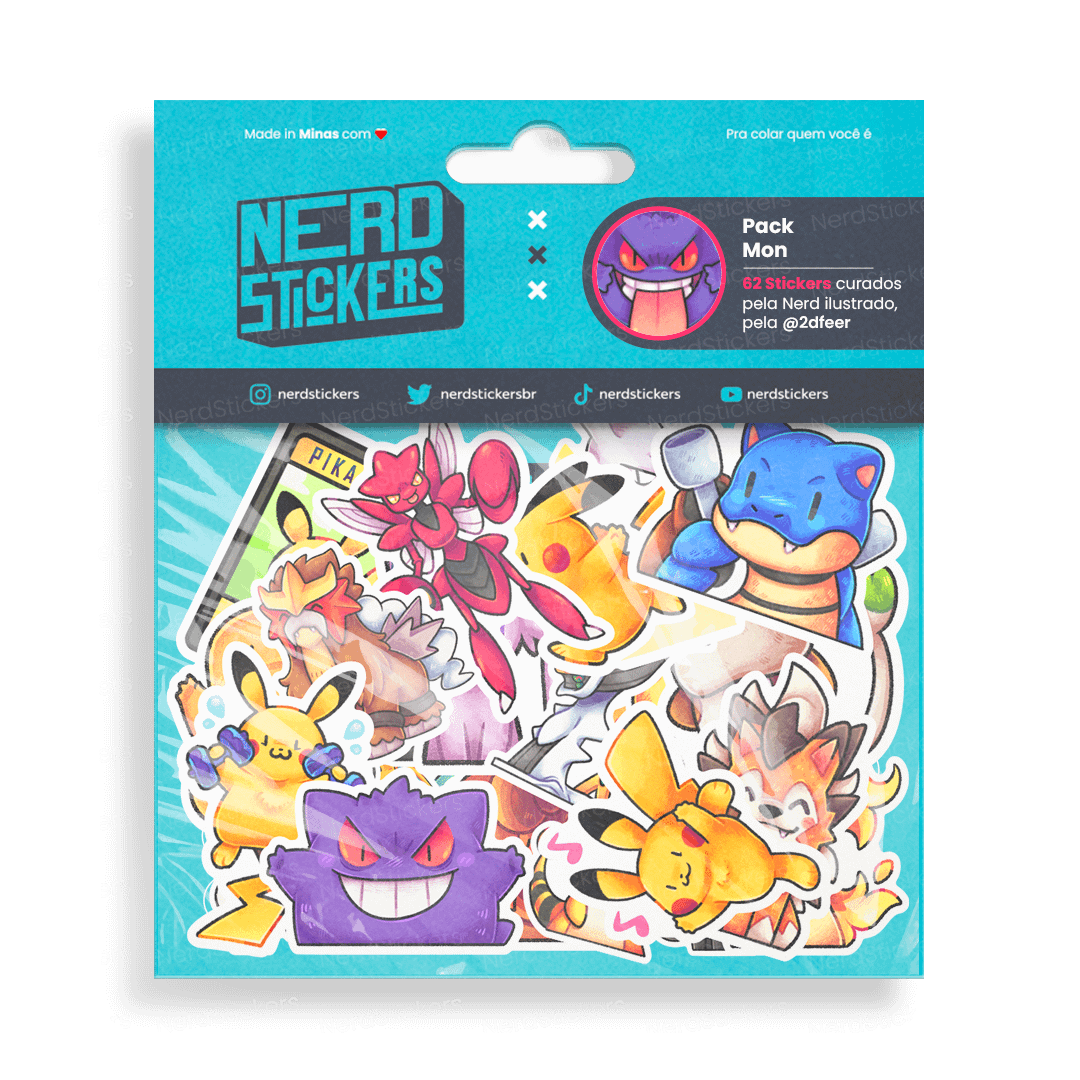 Pack Mon (62 Stickers) | Nerd Stickers
