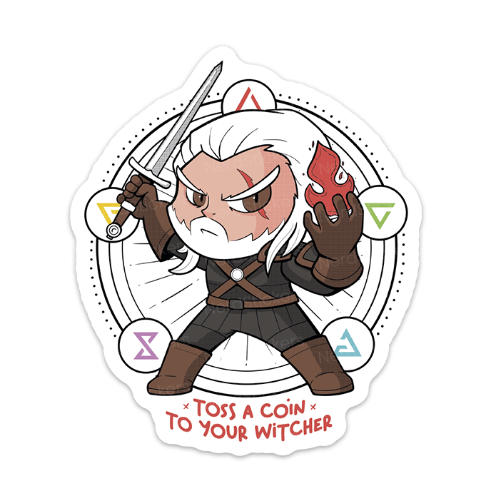 Cute Witcher | Nerd Stickers